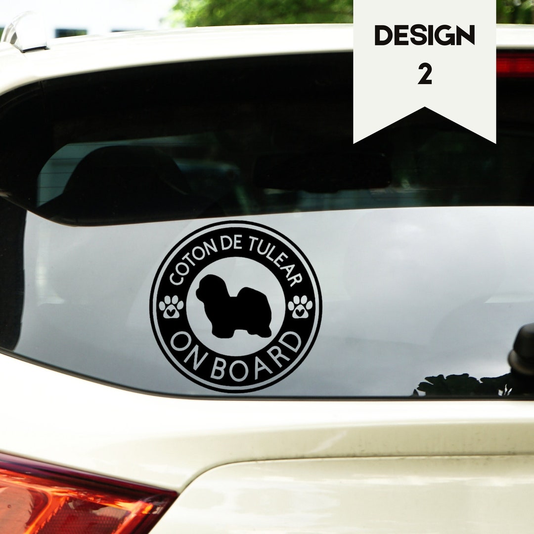 Coton De Tulear, Car Window Vinyl Decal. - Etsy