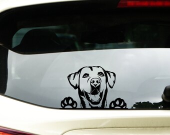 Labrador Decal Peeking Labrador Decal Labrador Sticker Peeking Labrador ...