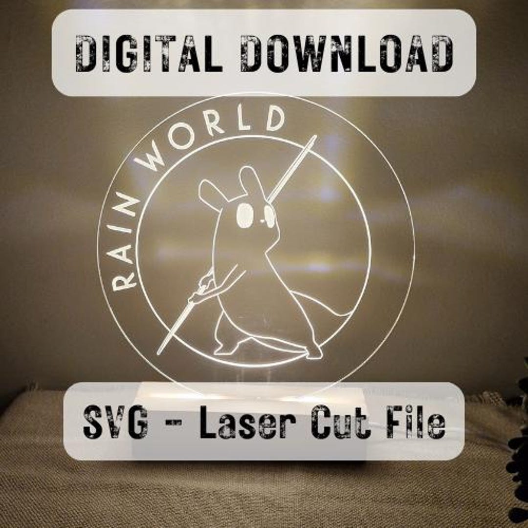 Slugcat Rain World Light Insert SVG | Laser Cut File | Rain World Fan ...
