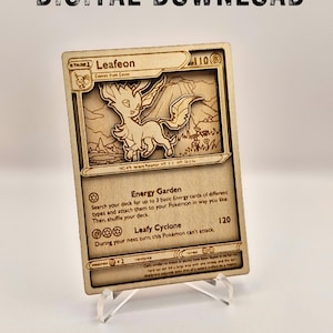 Leafeon Inspired Layer Art | Pokémon Card SVG | Laser Cut File ...
