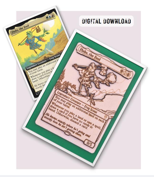 Flubs the Fool | Magic-inspired Laser Cut Card SVG - 2 Layer File | Laser Cut File | Digital ...