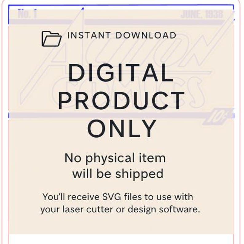 Action Comics #1 Layered Comic Book Cover Fan Art – 5 Layer SVG Laser ...