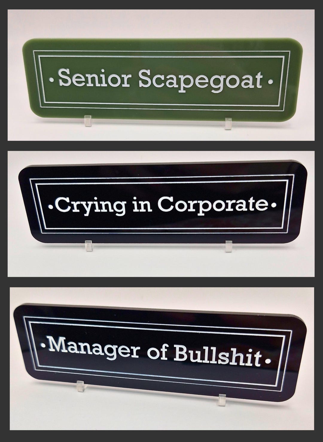 Funny Desk Sign SVG Bundle | Laser Cut Job Titles | Digital Files for ...