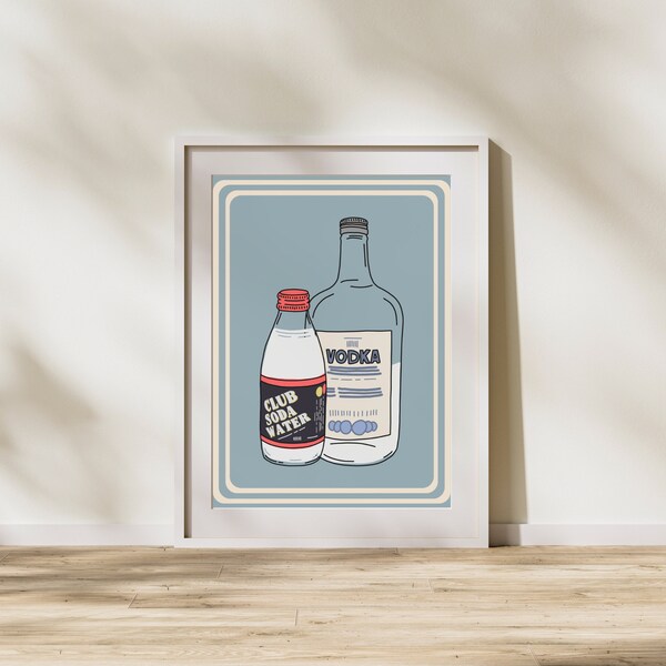 Vodka Soda Cocktail Sign - Etsy