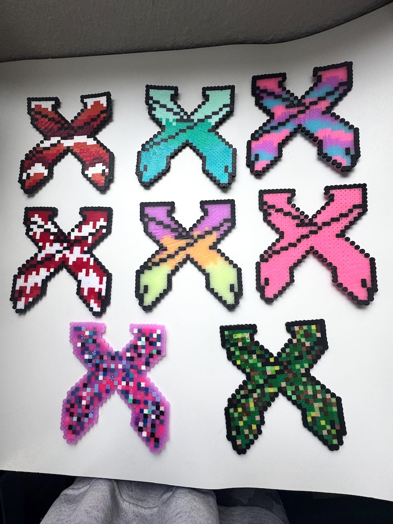 Random X Rave Perler Necklace | EDM Perler, Dubstep Perler Bead Art ...