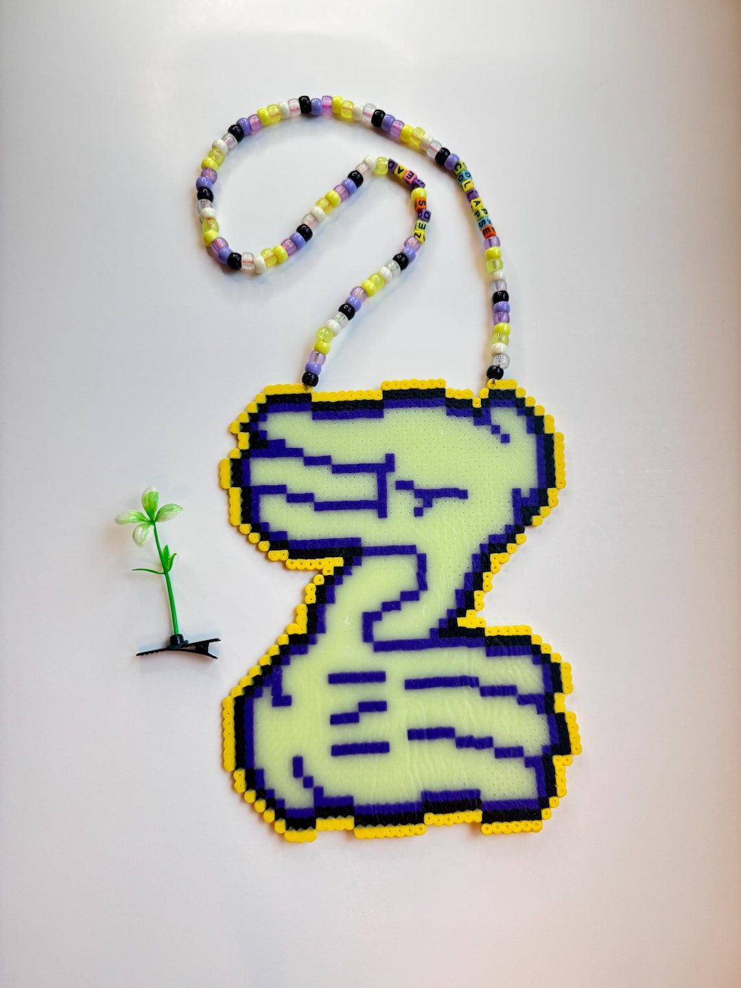 Zeds Dead Hands EDM Perler Necklace | Trippy Perler Necklace, Rave Fits ...