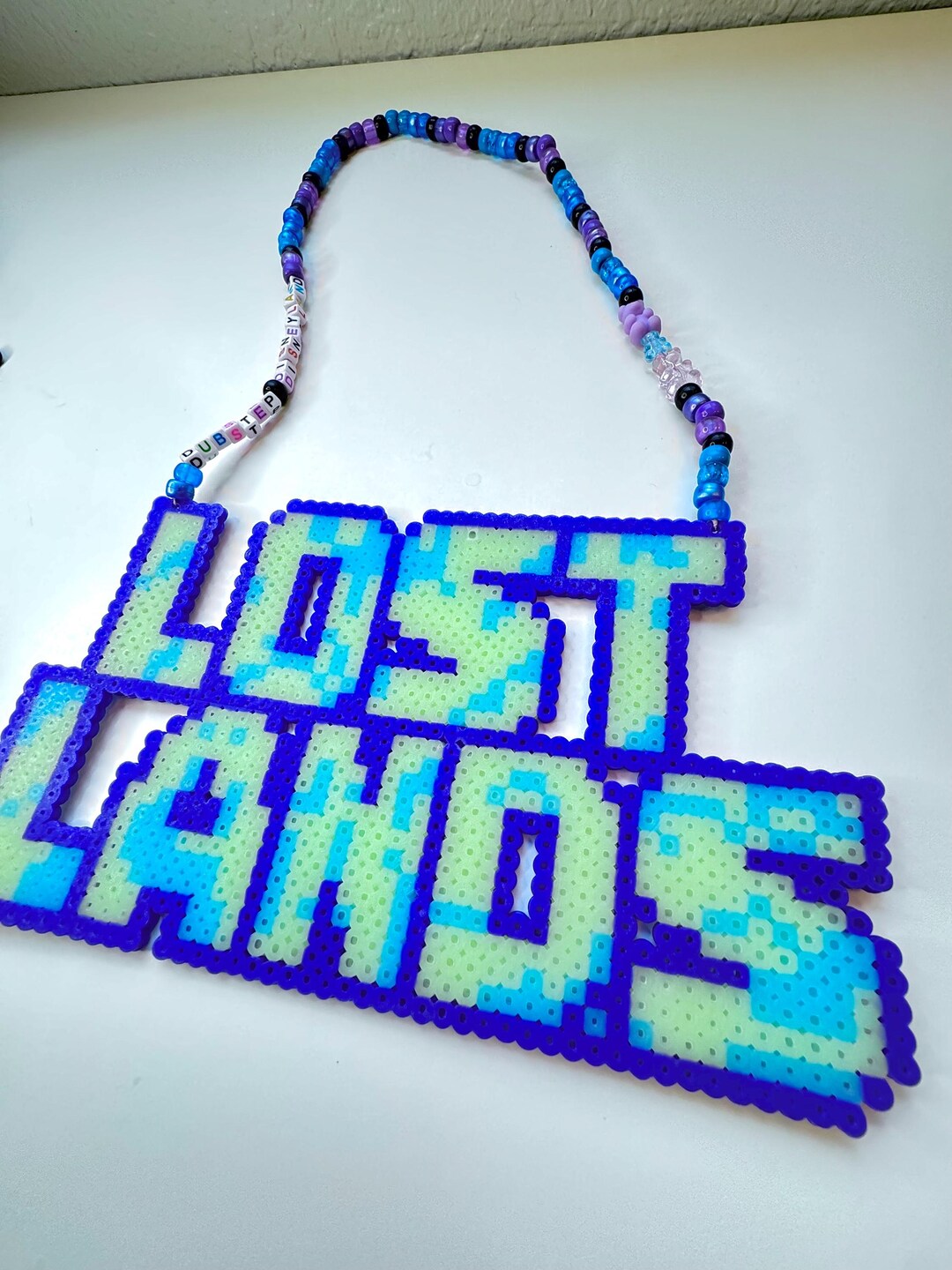 Lost Lands Festival Excision Perler Bead Kandi Necklace | EDM Perler ...