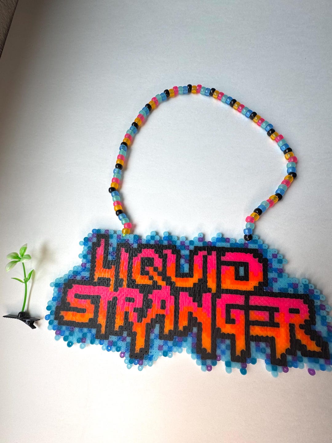Custom Liquid Stranger / Wakaan Perler Bead Necklace EDM Perler, Perler ...
