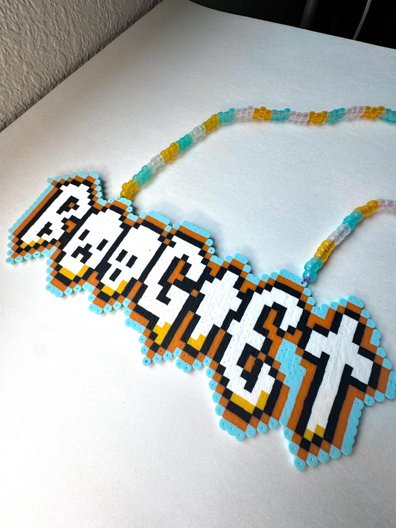 Boogie T EDM Perler Bead Necklace Dubstep EDM Kandi Perler, Perler Bead ...