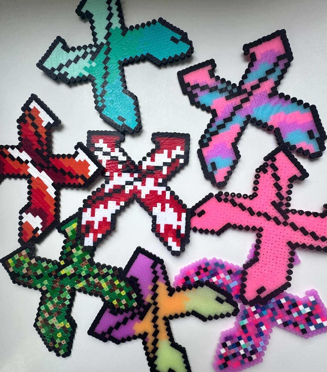 Random X Rave Perler Necklace | EDM Perler, Dubstep Perler Bead Art ...