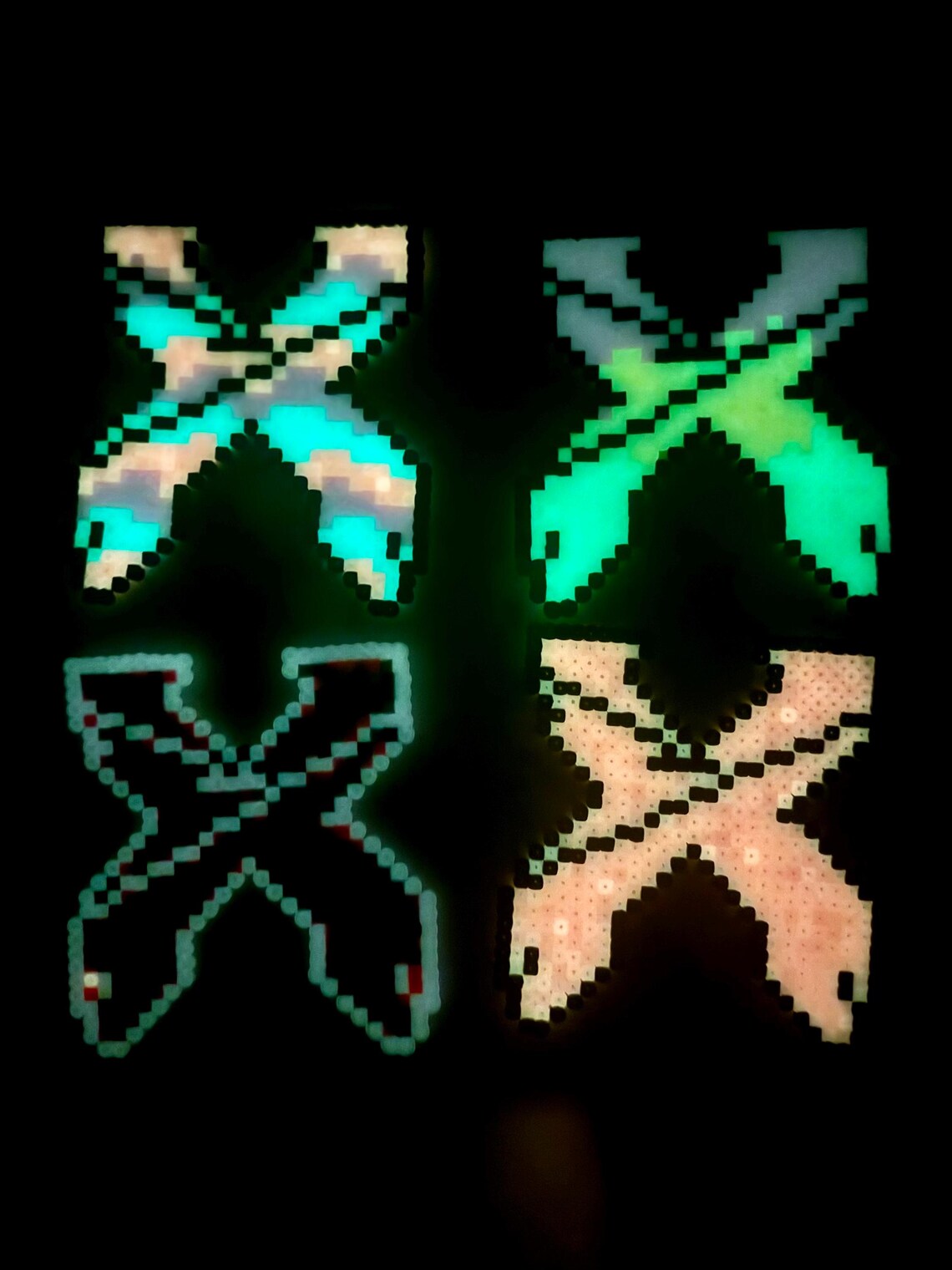 Random X Rave Perler Necklace | EDM Perler, Dubstep Perler Bead Art ...