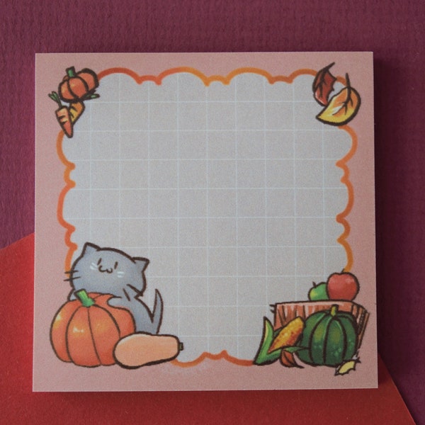 Cat Sticky Note - Etsy