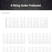 8 String Printable Guitar Blank Fretboard. - Etsy