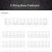 5 String Printable Bass Blank Fretboard. - Etsy