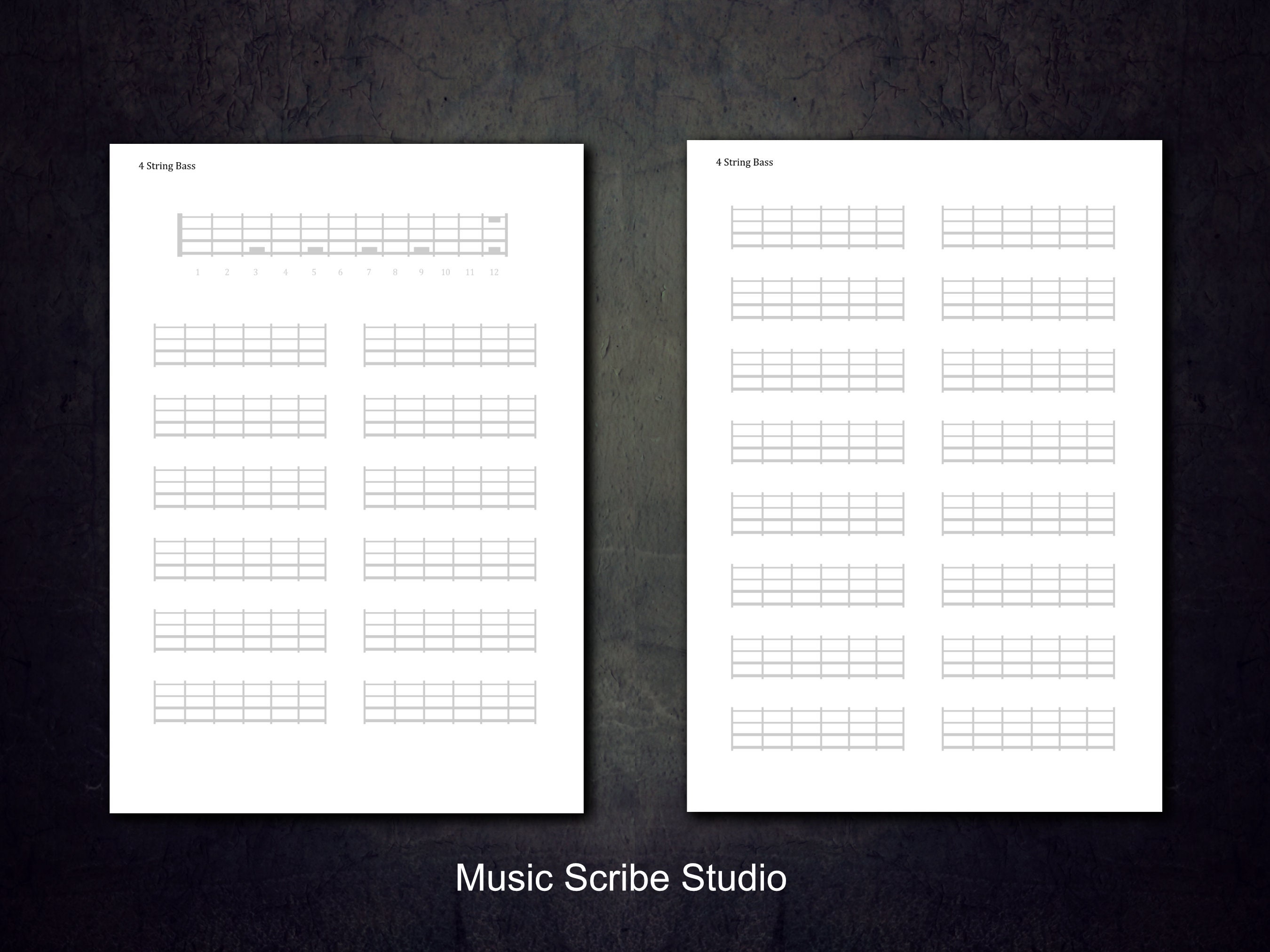 4 String Printable Bass Blank Fretboard. - Etsy 4 String Printable Bass Blank Fretboard. - Etsy