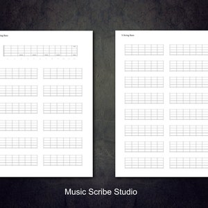 5 String Printable Bass Blank Fretboard. - Etsy