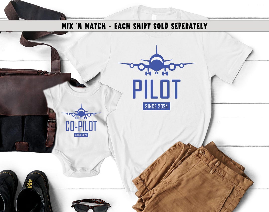 Pilot and Co-pilot Shirt, Dad & Son Matching Shirt, New Dad Shirt ...