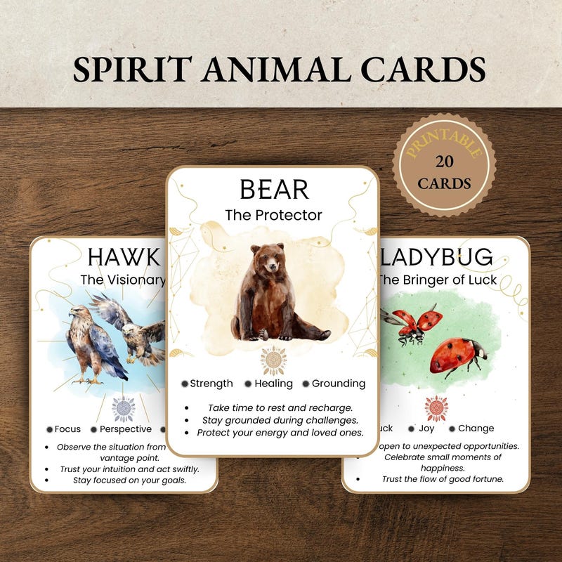 Spirit Oracle Animal Cards - Etsy UK
