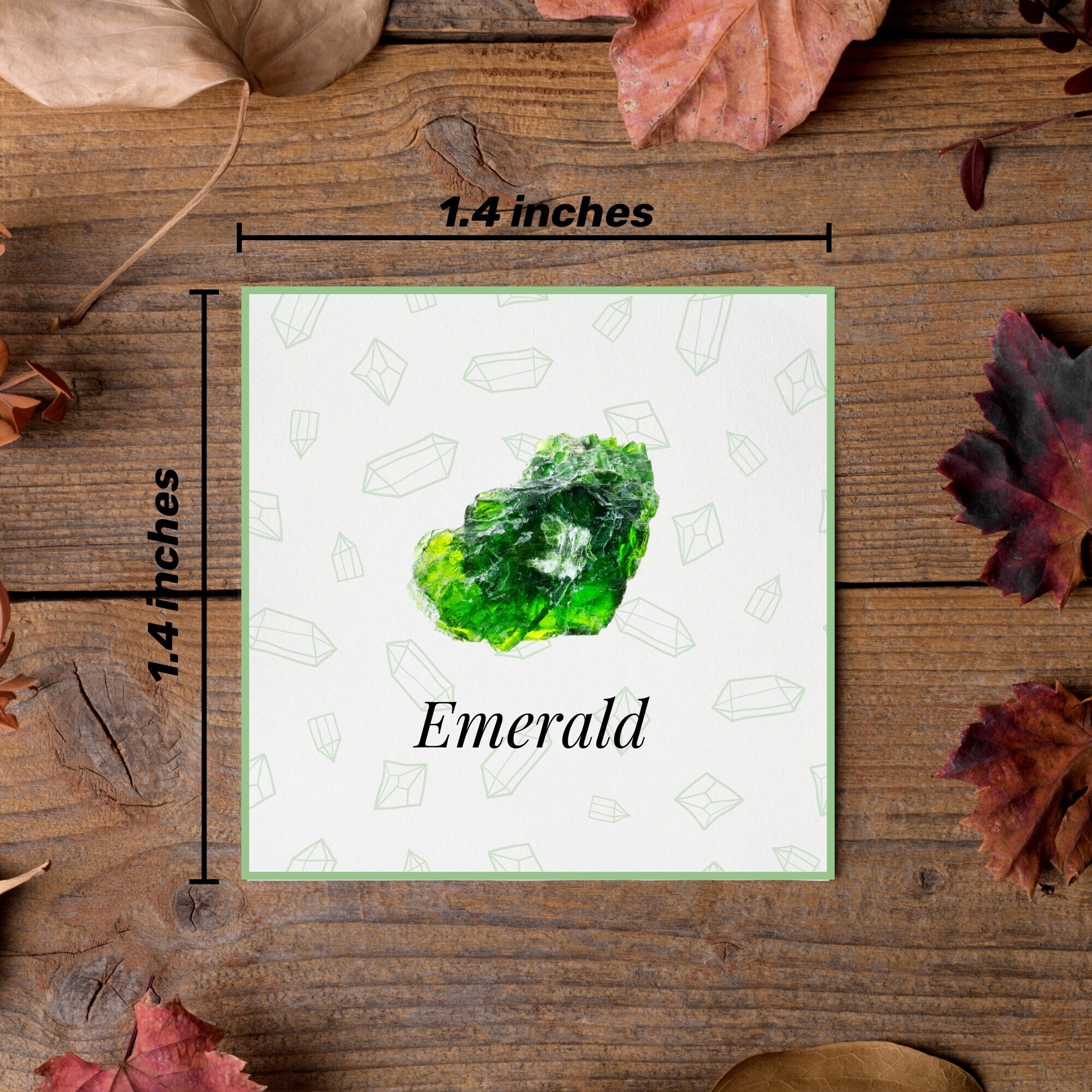 Mini Crystal Cards, 96 Mini Crystal Cards, Printable Crystal Cards ...