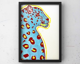 Leopard Acrylic Painting - Etsy