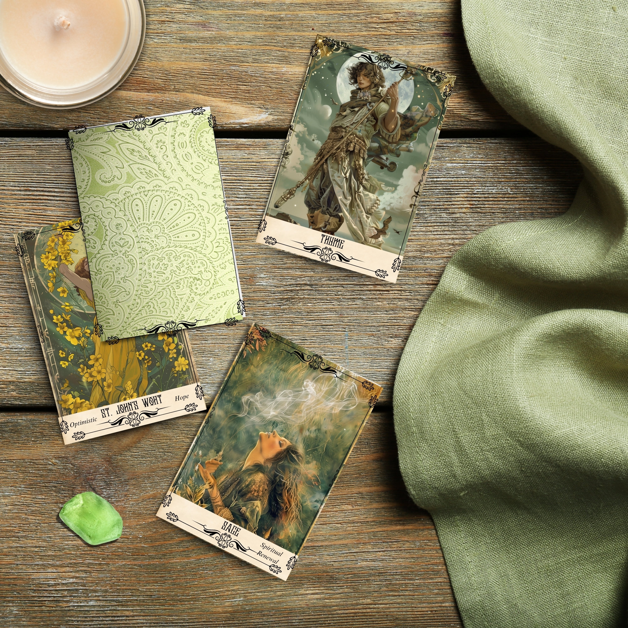 Herbal Oracle Cards, Printable Oracle Deck, Digital Oracle Cards ...