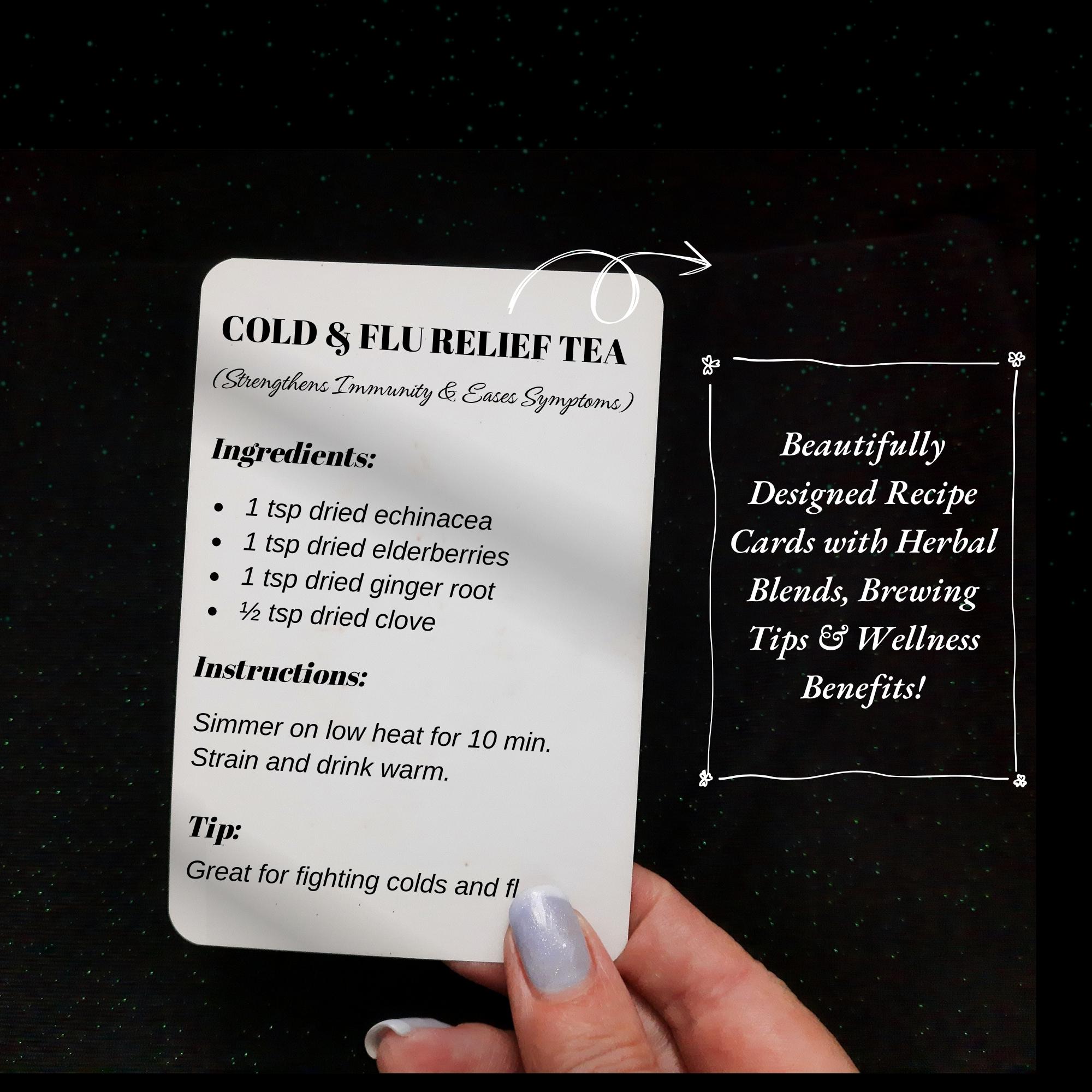 Herbal Tea Recipe Cards: Holistic Wellness Blends (printable PDF) - Etsy
