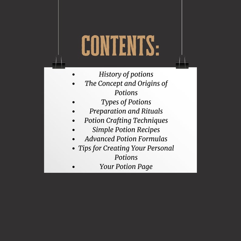 Potions Grimoire Pages, Book of Shadow Pages, Printable Witchcraft ...