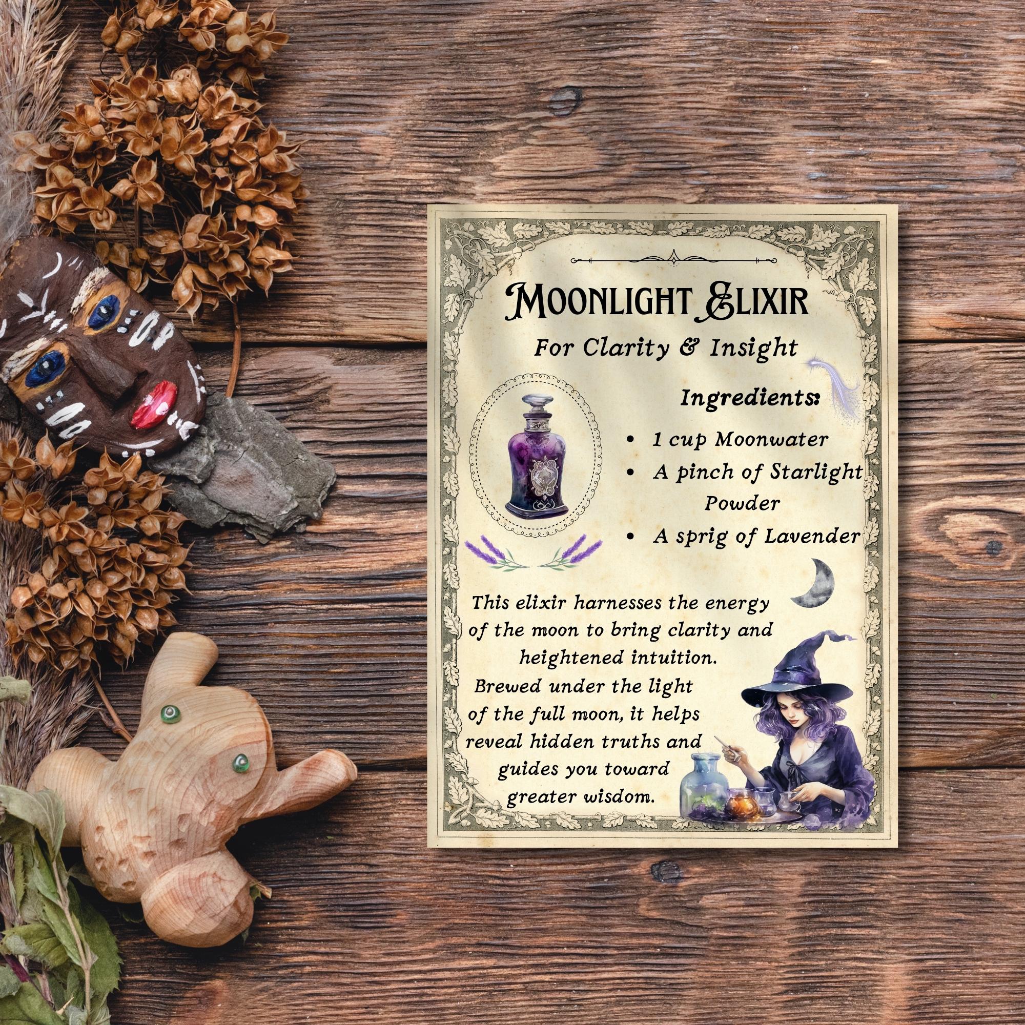 Witch Potion Recipes, Witch’s Brew Potions, Potion Recipe Cards ...