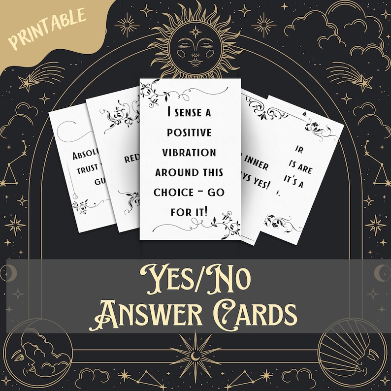Yes No Oracle Cards: Clarity & Guidance (digital Download) - Etsy