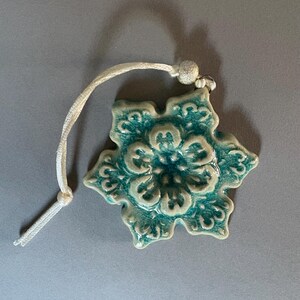 Ceramic Snowflake Ornaments, Handmade Snowflake Ornaments, Ornament ...