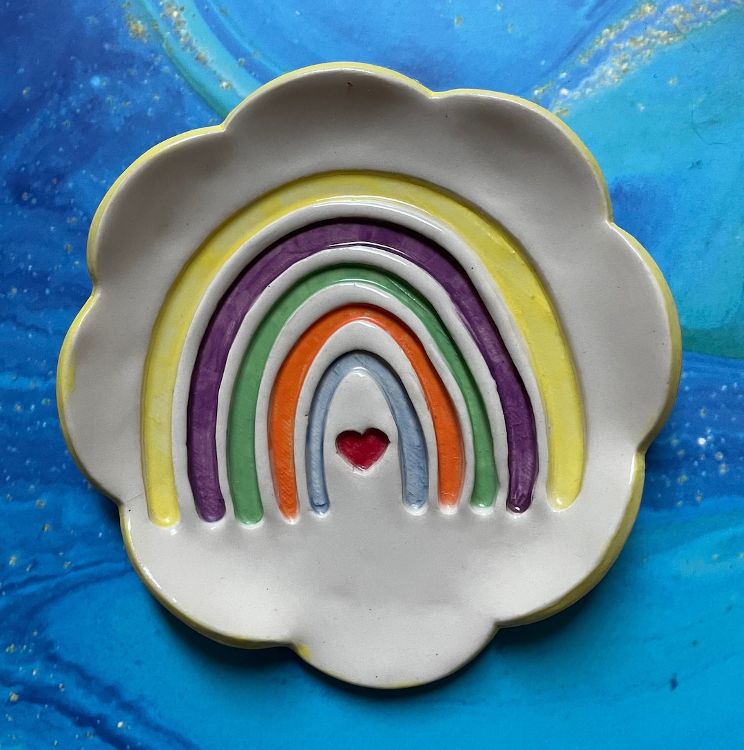 Rainbow Spoon Rest Ceramic/handmade One of a Kind - Etsy