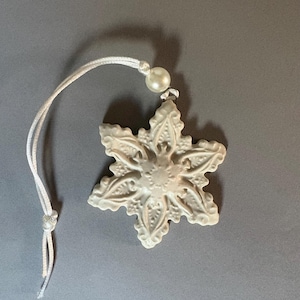 Ceramic Snowflake Ornaments, Handmade Snowflake Ornaments, Ornament ...