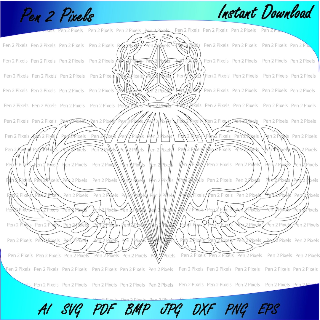 Master Airborne SVG, Parachute, Digital Download, Cut File, Engraving ...