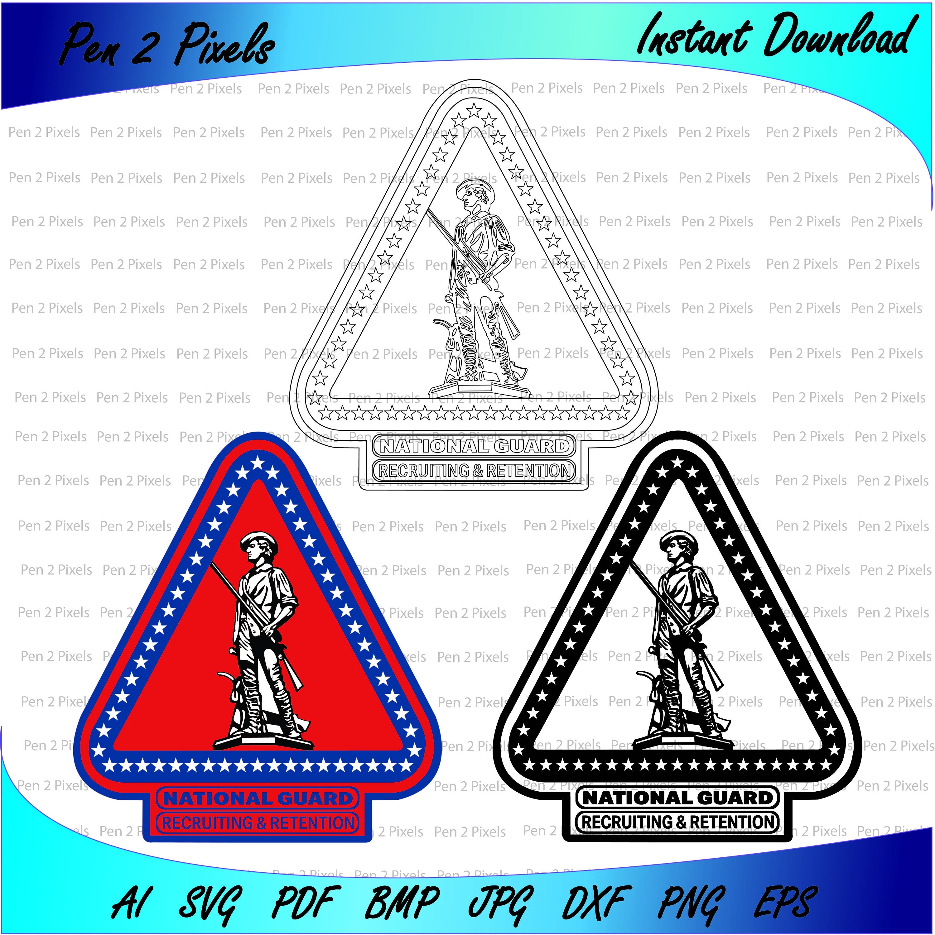 National Guard Recruiting, Digital Download, Cut, Engraving, Bmp, Dxf ...