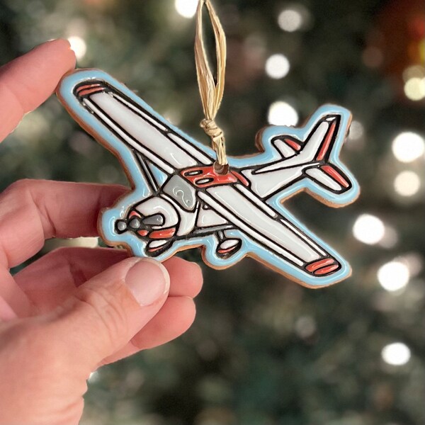 Airplane Christmas Ornament - Etsy