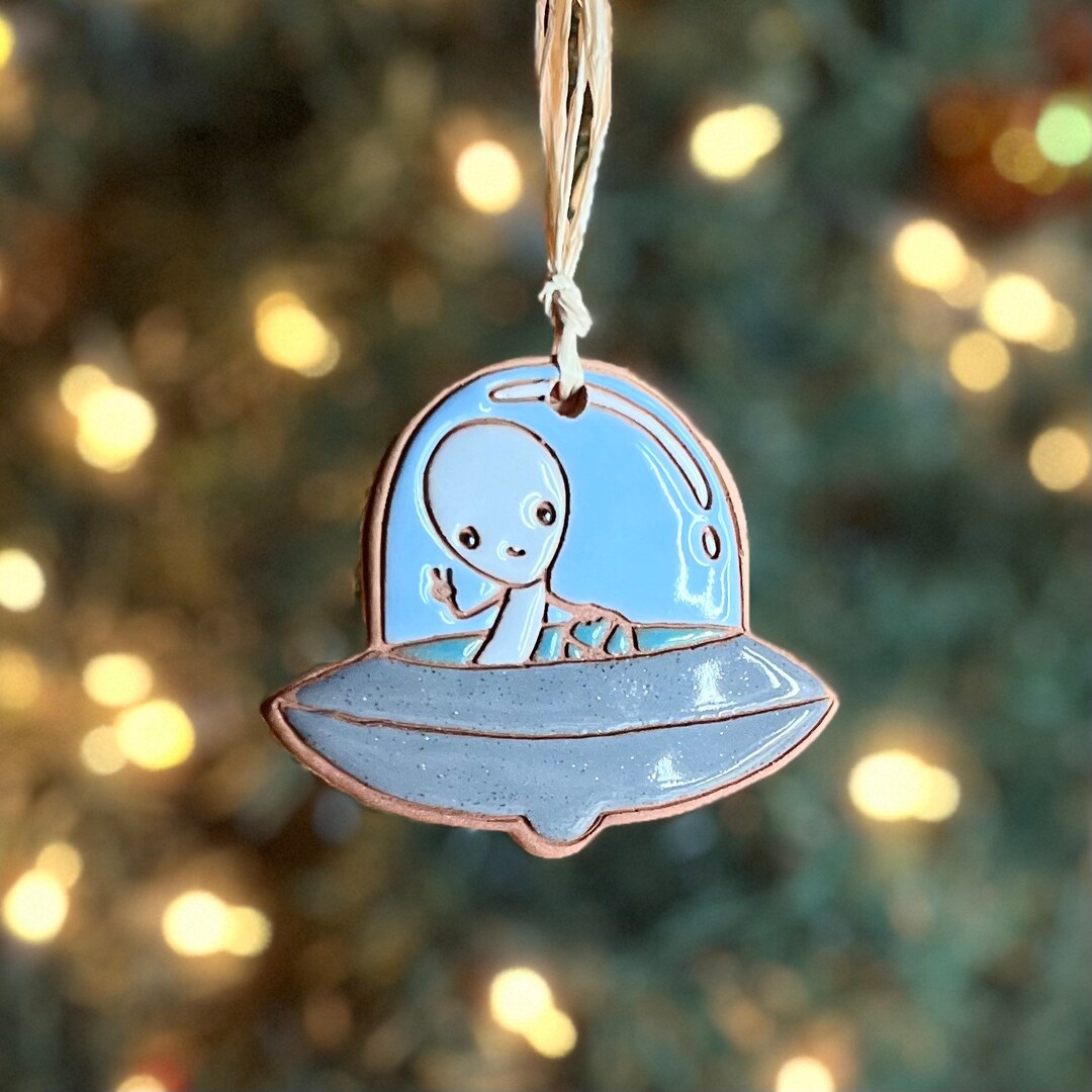 UFO Alien Ornament color Variations: Local Handmade Hand - Etsy