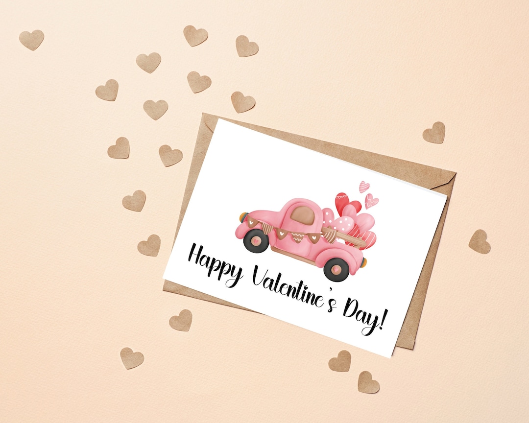 Truck of Love Valentines Card, Valentine's Card for Him, for Her ...