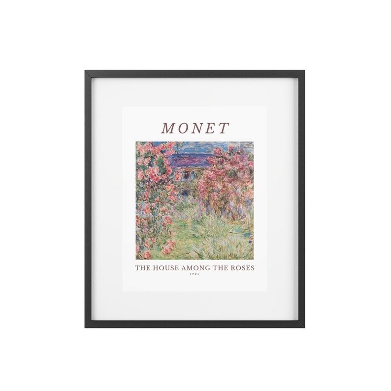 Claude Monet, the House Behind the Roses Digital Download. - Etsy