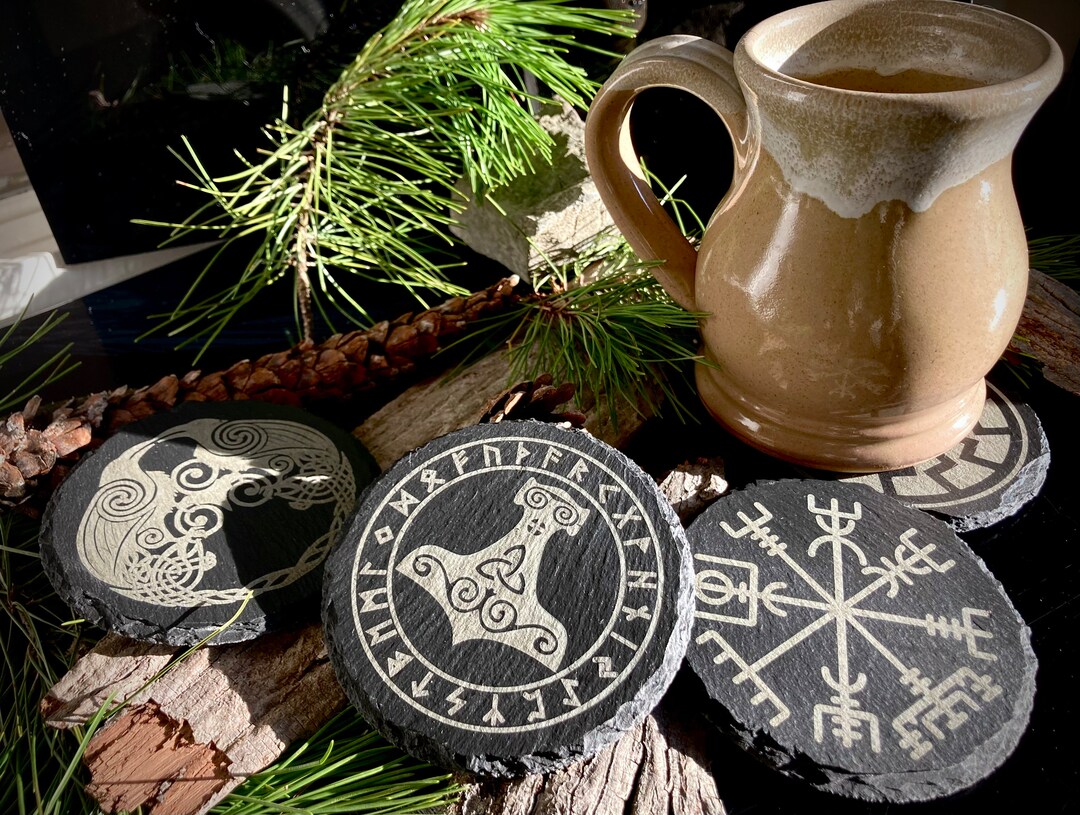 Norse Coasters - Pagan Coasters - Viking Coasters - Father’s Day ...