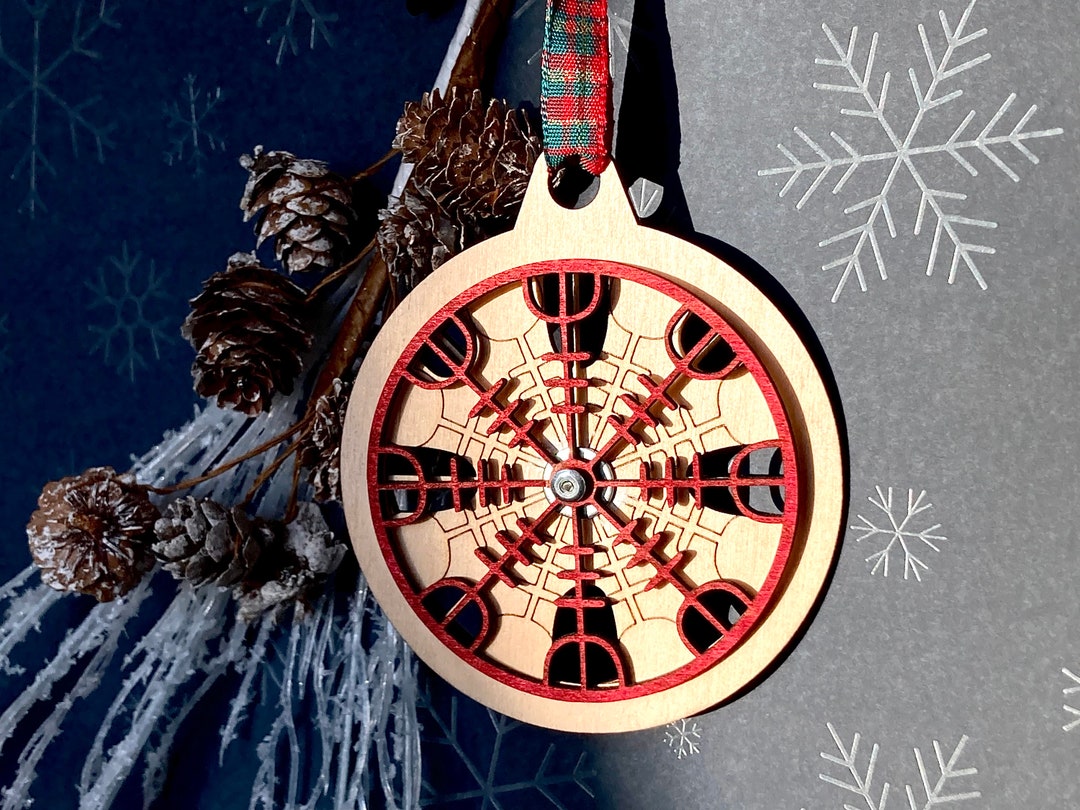 Viking Helm Ornament, Spinning Ornament, Christmas Ornament, Icelandic ...