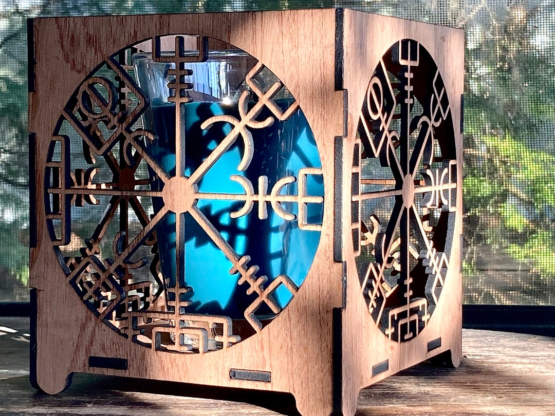 Vegvisir Lantern, Wayfinder Candle, Fathers Day, Gift Husband, Viking ...
