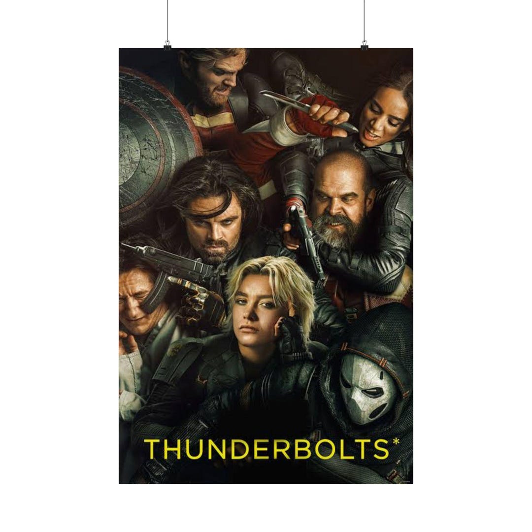 Thunderbolts Matte Vertical Poster - Superhero Art Print, Home Decor ...