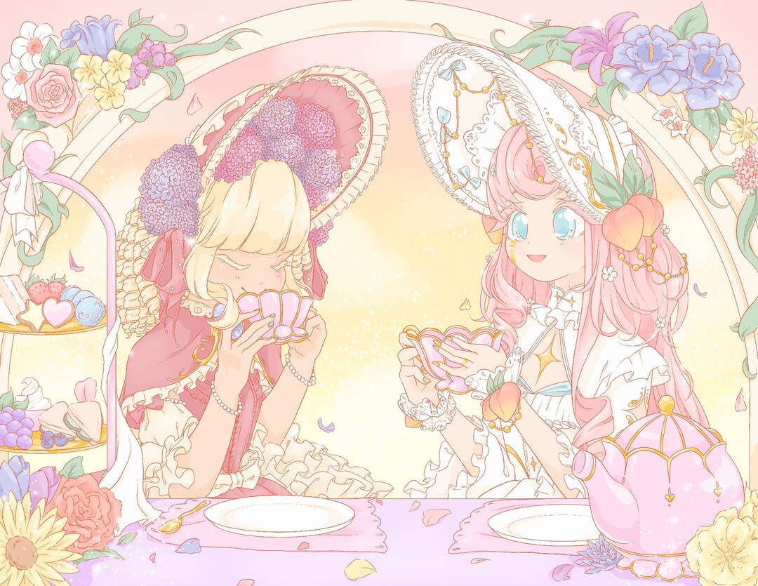 Tea Party Art Print - Etsy