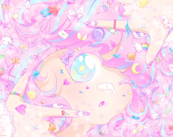 Hime Gyaru Art Print - Etsy