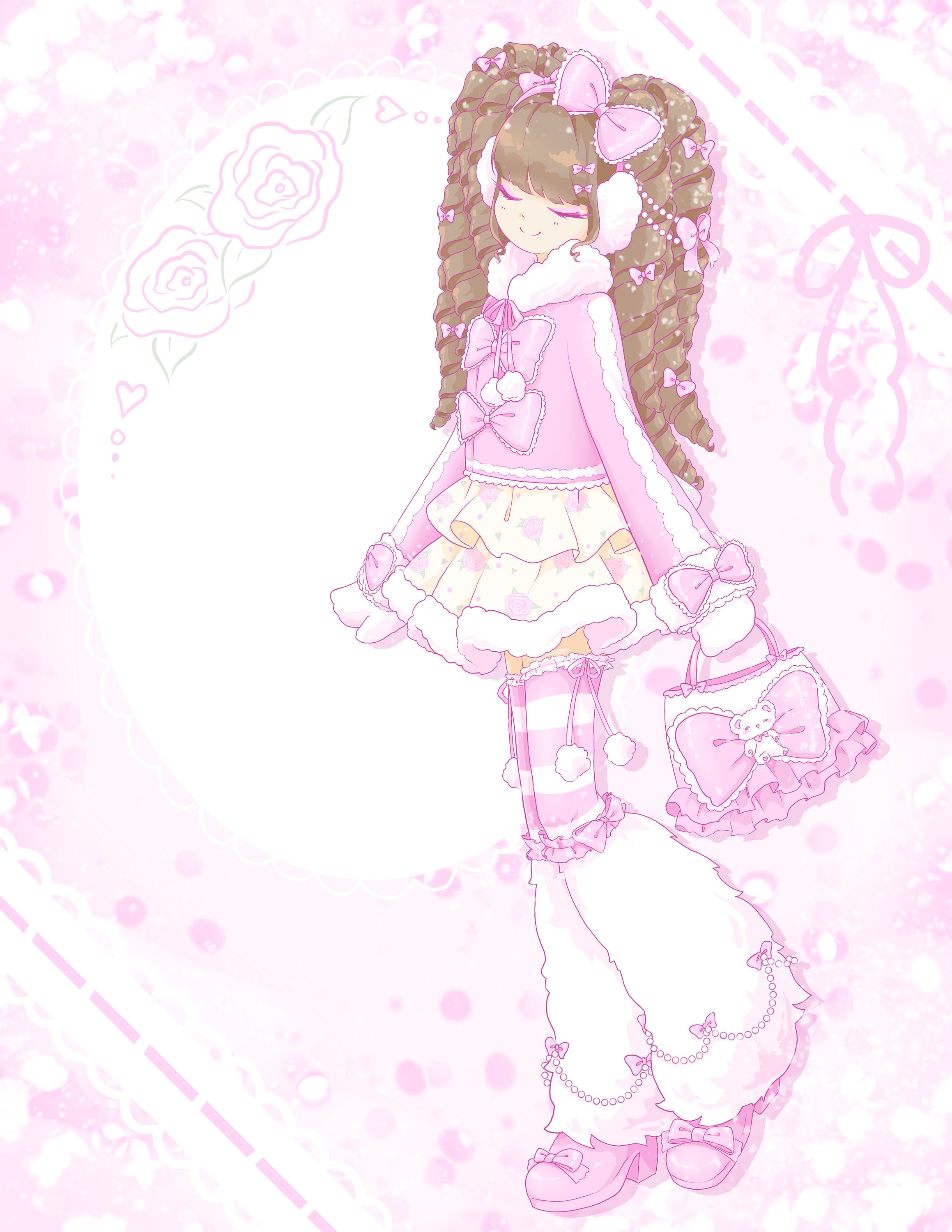 Hime Gyaru Winter Art Print - Etsy