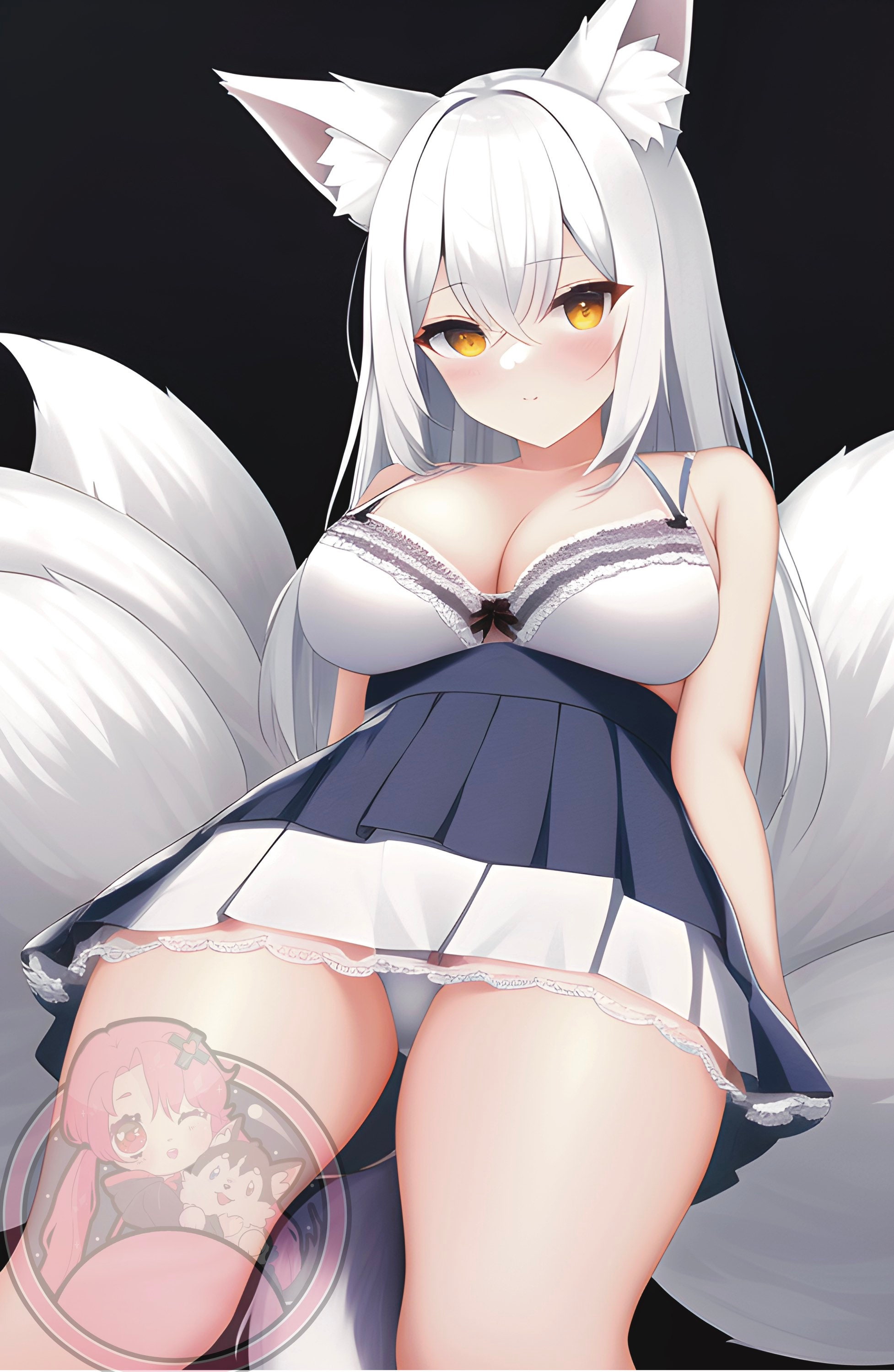 Fox Girl Waifu Anime Girl Print Etsy