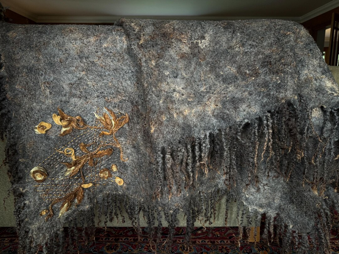Hand Felted Wool Blanket. Rich Textures, Natural Fibres, and a Warm ...