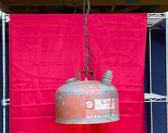 Antique License Plate and Gas Can Lamp - Etsy