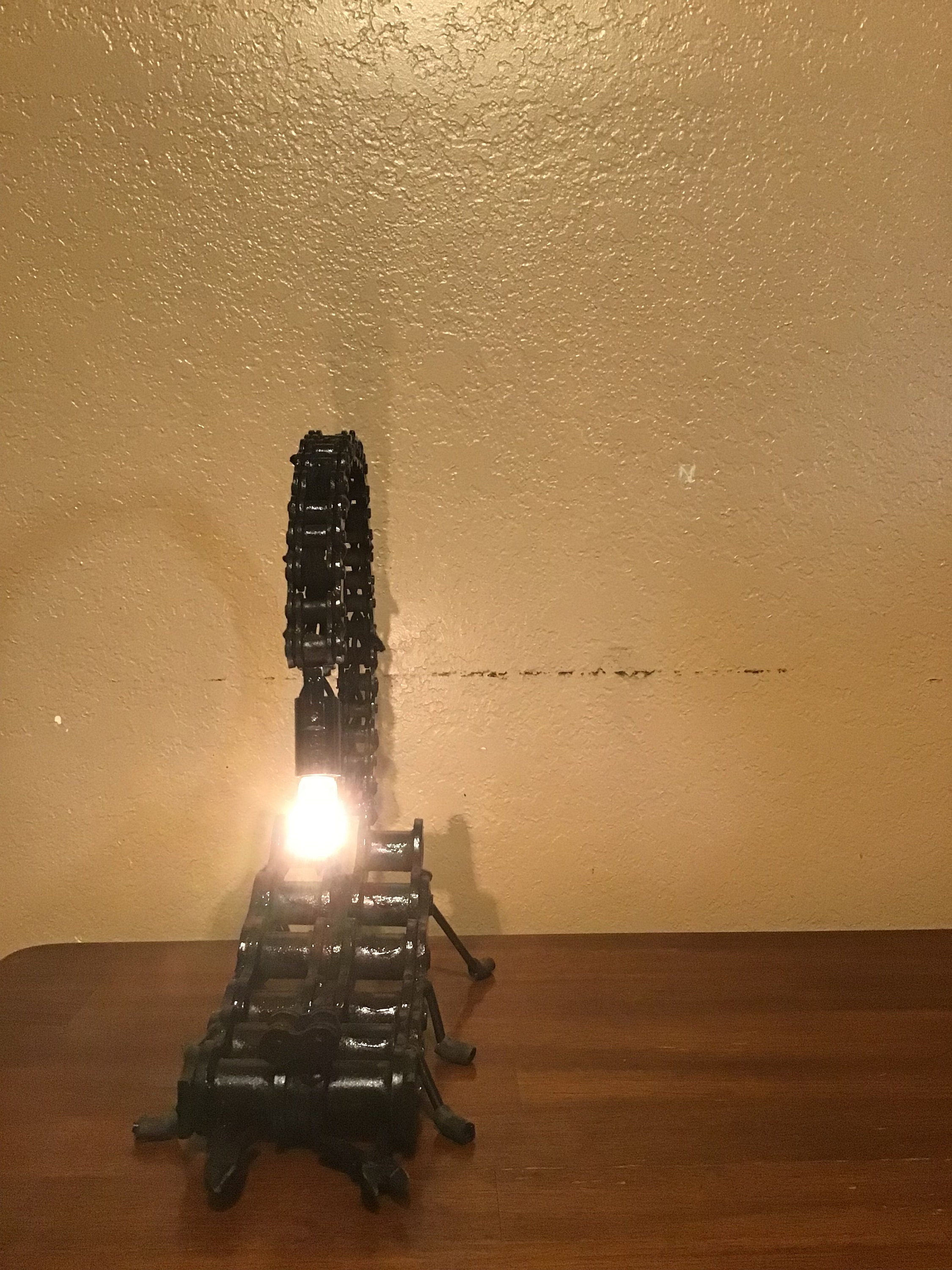 Scorpion Lamp Made From Chain - Etsy