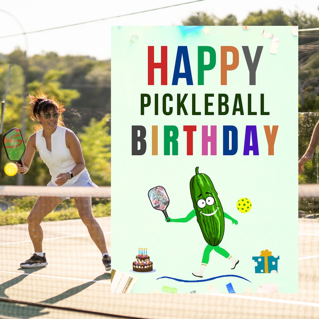 Funny Pickleball Birthday Card for Pickleball Player Cute Pickleball ...
